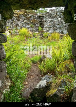 Ruins of Totaig Broch (Caisteal Grugaig) an ancient Scottish iron age ...