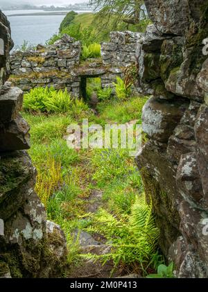 Ruins of Totaig Broch (Caisteal Grugaig) an ancient Scottish iron age ...