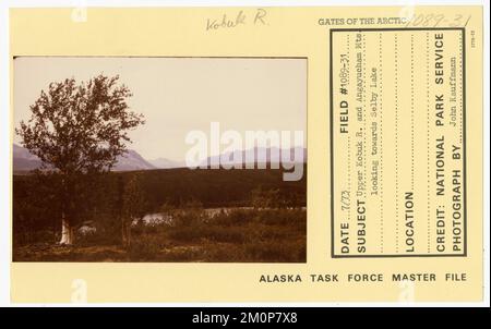 Upper Kobuk River looking toward Lake Selby and Angayucham Mountains ...