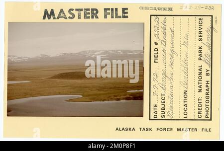 Pingo with Bendeleben Mountains in background. Alaska Task Force ...