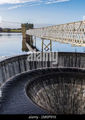 Valve tower at Fontburn reservoir, Northumberland, UK Stock Photo - Alamy