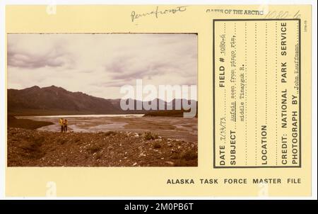 Aufeis seen from pingo rim, middle Tinayguk River. Alaska Task Force ...