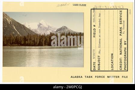 Mount Iliamna across Tuxedni Bay. Alaska Task Force Photographs Stock ...