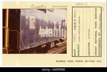 Alaska Railroad caboose. Alaska Task Force Photographs Stock Photo - Alamy