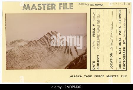Strata near Cockedhat Mountain. Alaska Task Force Photographs Stock ...