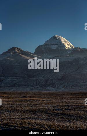 A beautiful shot of the snowy Mount Kailash in Taqin County, Ali ...