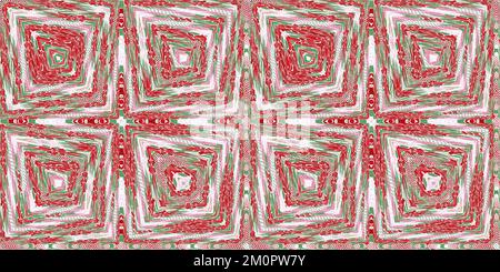 Christmas geometric gift wrap border. Contemporary holiday quilt with ...