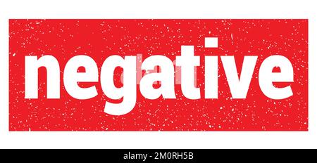 NEGATIVE text written on red rectangle stamp sign Stock Photo - Alamy