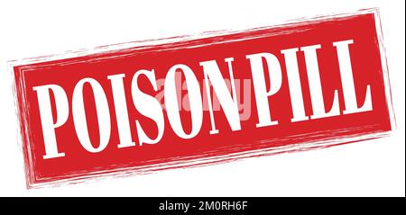 POISON PILL text written on green lines stamp sign Stock Photo - Alamy