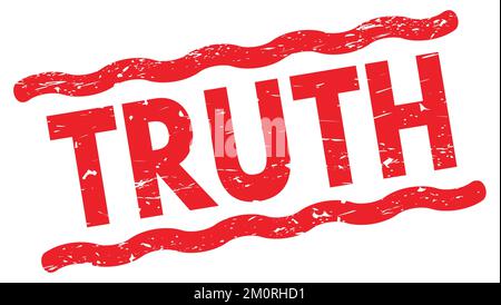 TRUTH text written on red-black rectangle stamp sign Stock Photo - Alamy