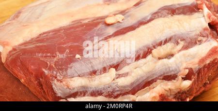 Clean very fresh red raw cow meat beef, isolated on white background ...