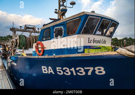 Fishing boats at the commercial fishing port of Capbreton, the ...