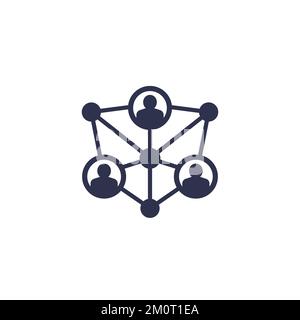 holacracy icon, method of decentralized management Stock Vector Image ...