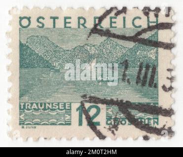 AUSTRIA - 1932: Original canceled Austrian 20 groschen dark grey ...