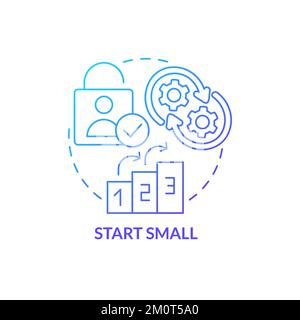 Start small blue gradient concept icon Stock Vector Image & Art - Alamy