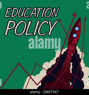 Hand writing sign Education Policy. Business overview field of study ...