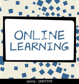 Text sign showing Online Learning. Internet Concept Larning with the ...