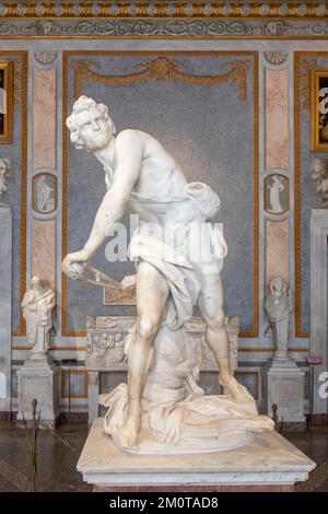 Italy, Lazio, Rome, Borghese gallery, statue of Gian Lorenzo Bernini ...