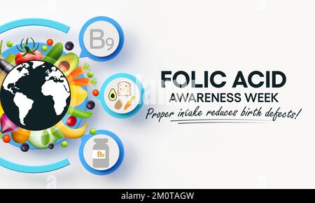 Folic Acid awareness week is observed every year in January Stock Photo ...