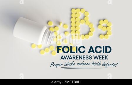 Folic Acid awareness week is observed every year in January Stock Photo ...