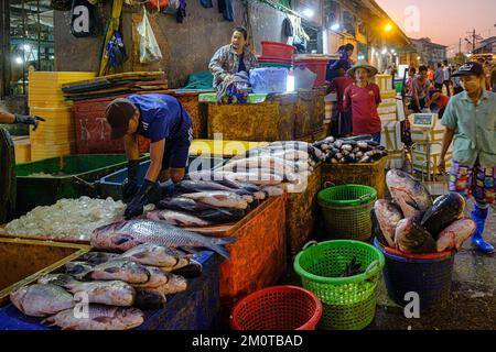 Burma, Myanmar, Yangon, San Pya, the Fish Market Stock Photo - Alamy