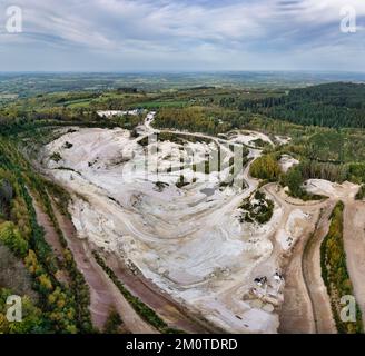 France, Auvergne, Allier, Echassieres, kaolin quarry, future first ...