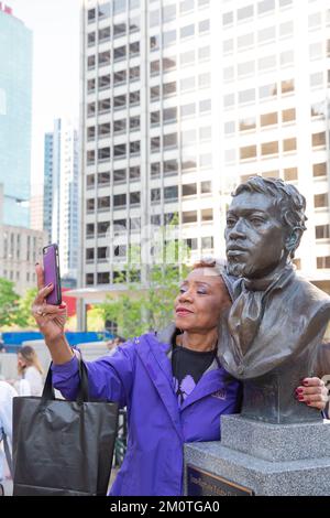 Jean Baptiste Pointe Du Sable Founder of Chicago - CHICAGO, USA - JUNE ...