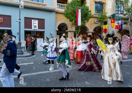 Roaming parade at Medina Centrale, The Pearl District Doha, Qatar Stock ...