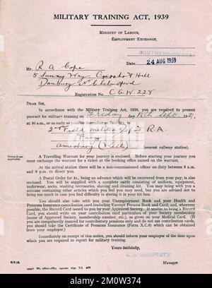 Military Training Act 1939 Stock Photo - Alamy