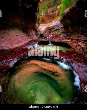 The Subway Hiking Trail, Zion National Park, Utah Stock Photo - Alamy