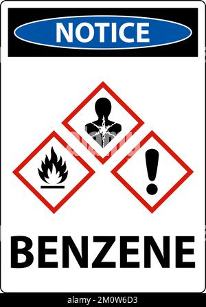 Notice Benzene GHS Sign On White Background Stock Vector Image & Art ...