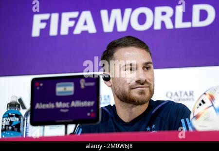 DOHA - Qatar 08/12/2022, Alexis Mac Allister at a Argentina national ...