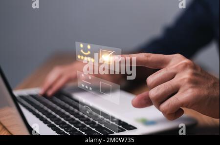 pressing smiley face emoticon The Customer Service Target Business ...
