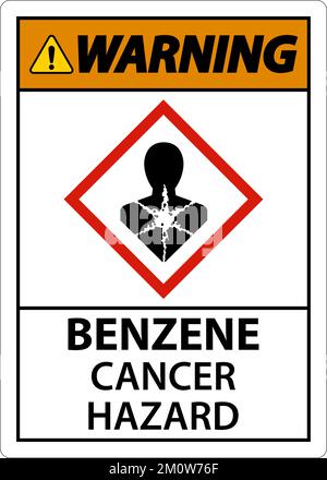 Danger Sign Benzene. Hazardous chemical warning signs and symbols Stock ...