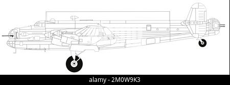 RAF Handley Page Halifax Heavy Bomber Aircraft, WW2 Stock Photo - Alamy