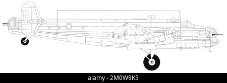 RAF Handley Page Halifax Heavy Bomber Aircraft, WW2 Stock Photo - Alamy