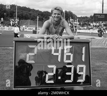 PATRIK SJÖBERG Swedish high jumper sets a new world record at a ...