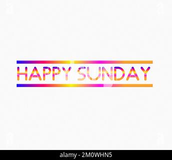 An Illustrated HAPPY THURSDAY text Colorful Icon Isolated on colorful ...