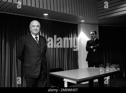 Argentine economist Raúl Prebisch, during a conference in Buenos Aires ...