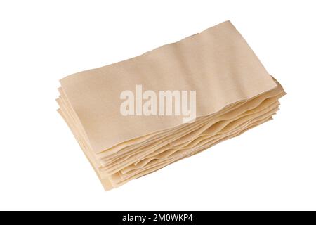 sheets of rectangular raw dough for lasagna isolated on white ...