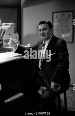 Richard Tucker, American tenor, during a press interview in Buenos ...