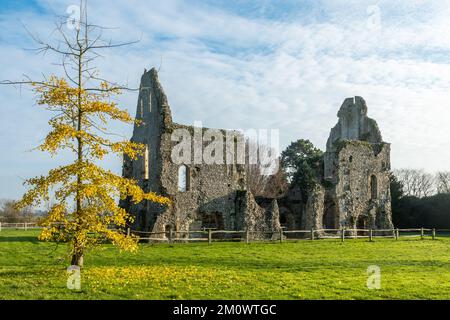 Boxgrove Priory, ruins of the benedictine monastery lodging house, a ...