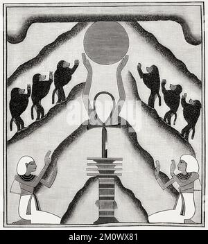 Ancient Egyptian sun worship Stock Photo - Alamy