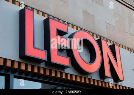 Leon restaurant, sign Stock Photo - Alamy