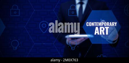 Handwriting text Contemporary Art. Conceptual photo made today by ...