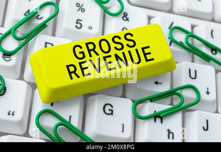 Conceptual caption Gross Revenue, Business overview total value of ...