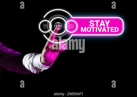 Writing displaying text Stay Motivated, Business idea Reward yourself ...