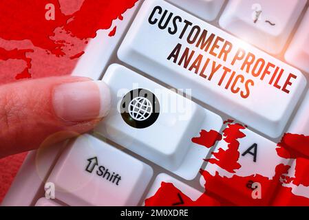 Conceptual display Customer Profile Data. Conceptual photo report about ...