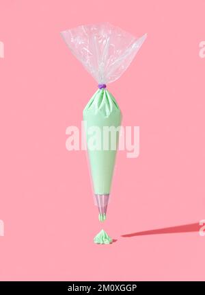 Buttercream frosting in a piping bag for decorating a cake Stock Photo ...