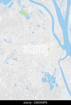 City map Phnom Penh, urban planning travel vector poster design Stock ...